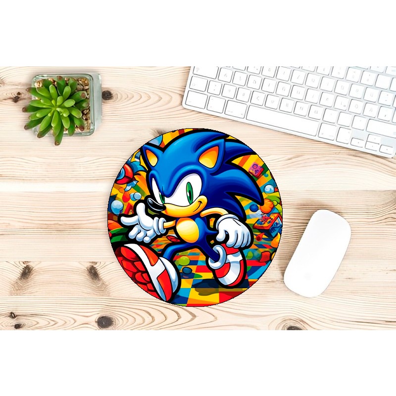 Mouse Pad Redondo 19x19 Sonic Geek Nerd Gamer | Shopee Brasil