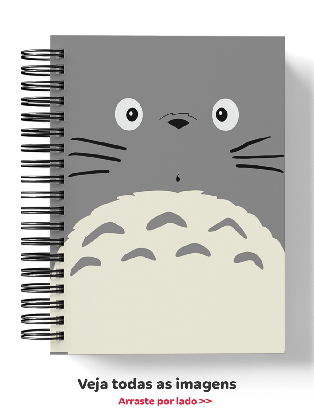 Caderno Sketchbook Totoro Bloco de Notas Capa Dura Folhas Grossas 180g ...
