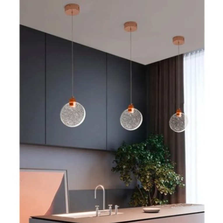 Luminária Pendente Cristal Bolhas Lua Rose Gold Led 3500k Bivolt ENVIO IMEDIATO | Shopee Brasil
