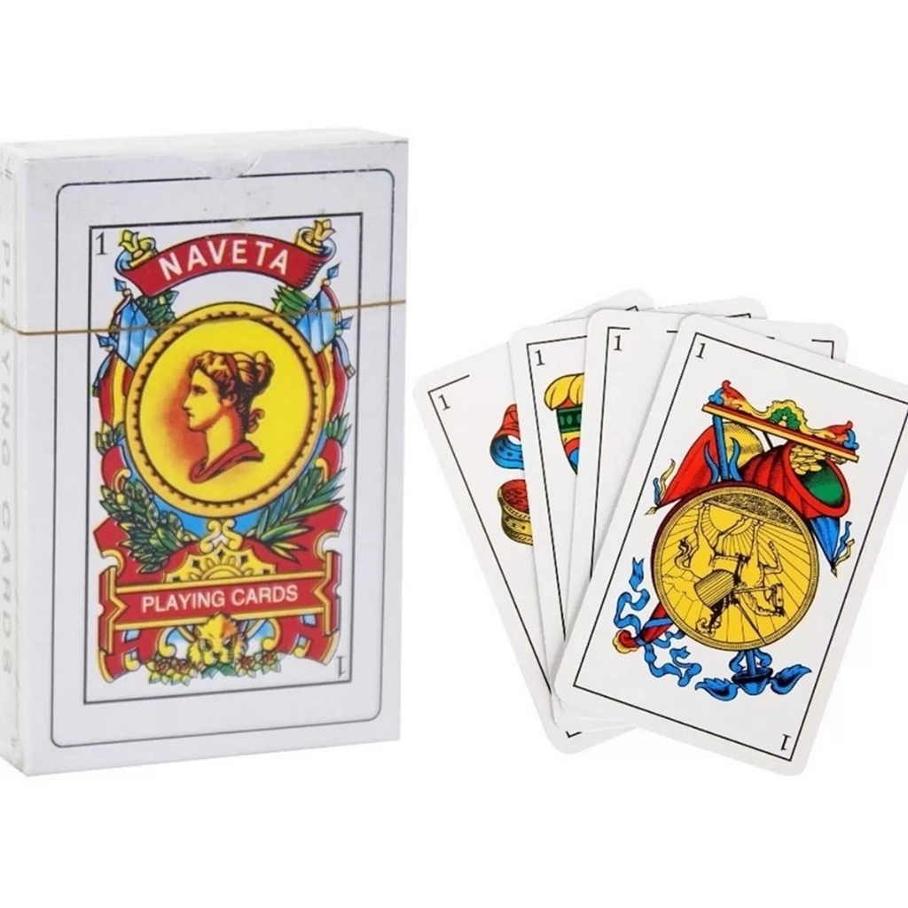 Kit Baralho Espanhol Truco Tradicional 50 Cartas Papel Canastra Naveta ...
