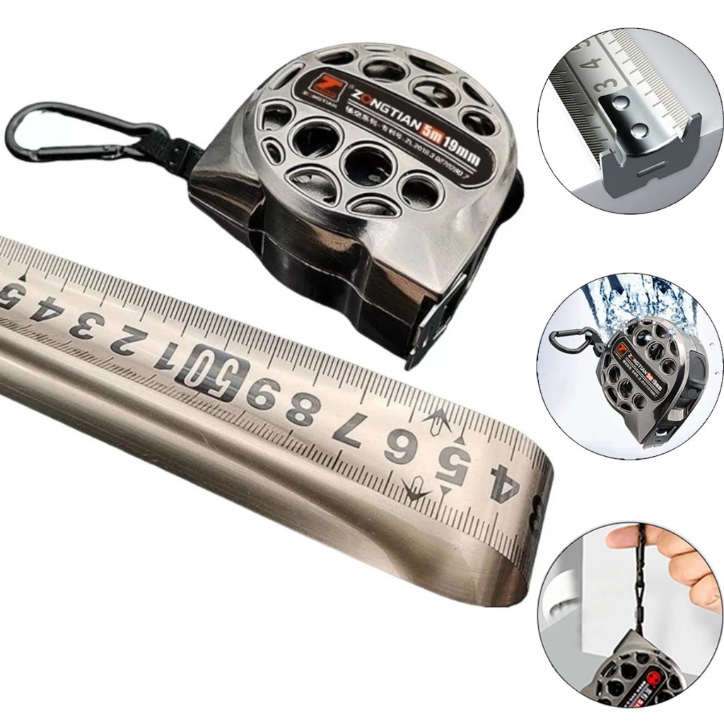 Trena De Aço Inoxidável Profissional 7 Metros Fita Métrica De Alta ...