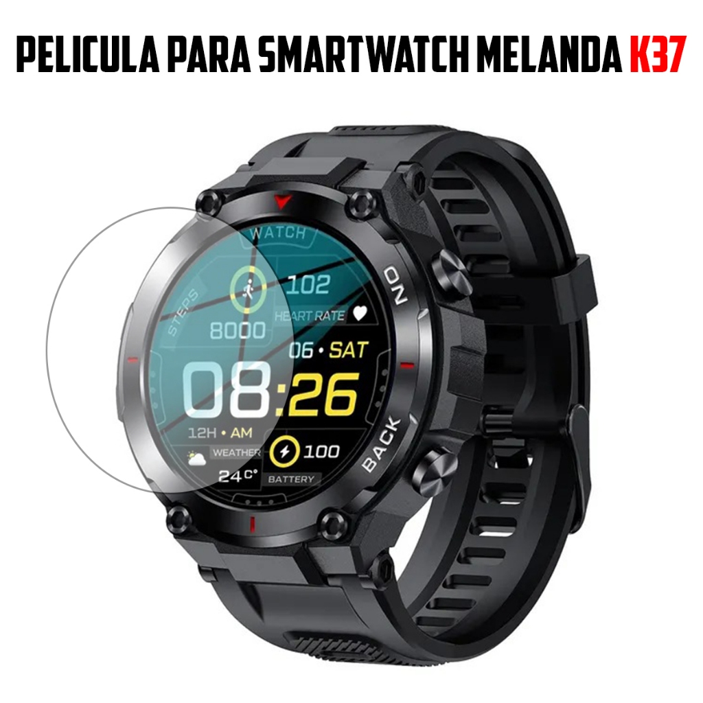Película para Smartwatch Melanda K37 de vidro temperado Proteção de ...