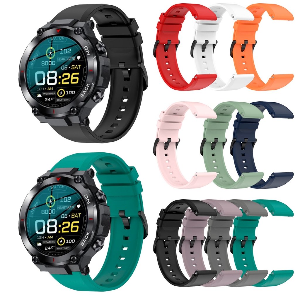 Pulseira De 22mm Compativel Com Smartwatch Melanda K37 De Silicone ...