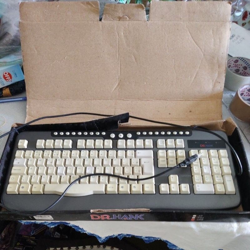 Teclado DR. Hank Multimédia USB km 3728 PC Antigo USADO | Shopee Brasil