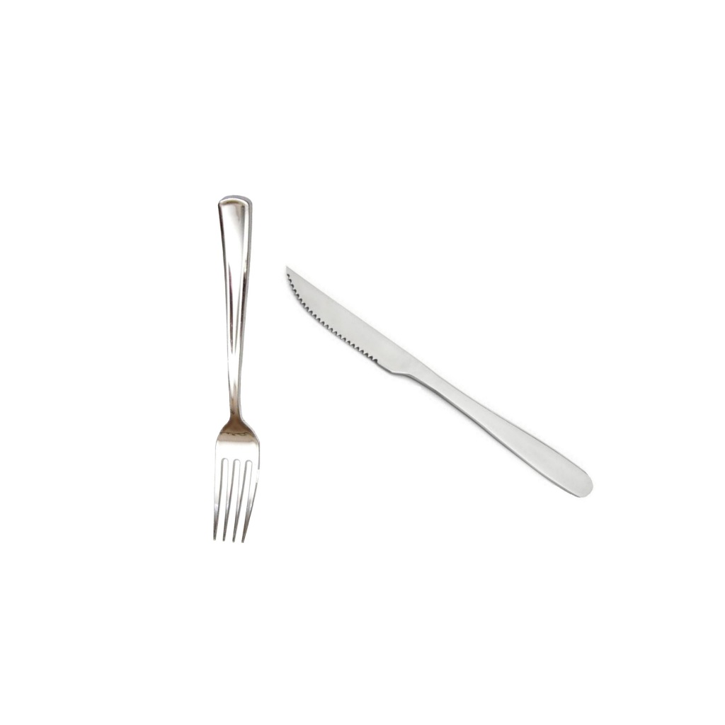 Jogo kit talheres inox 48 peças 24 grafos 24 facas atacado | Shopee Brasil