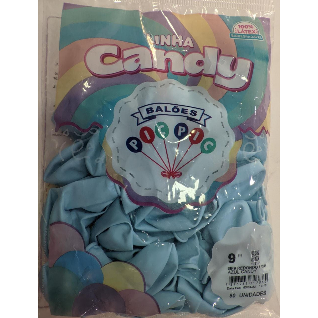 Balão de Festa Linha Candy N° 9 pacote com 50 unidades redondo | Shopee ...