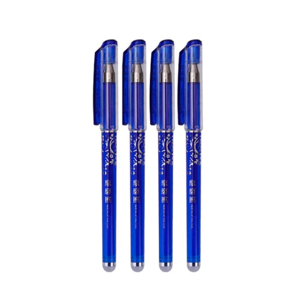 Caneta Azul Apagável Kit com 4 Unidades | Shopee Brasil