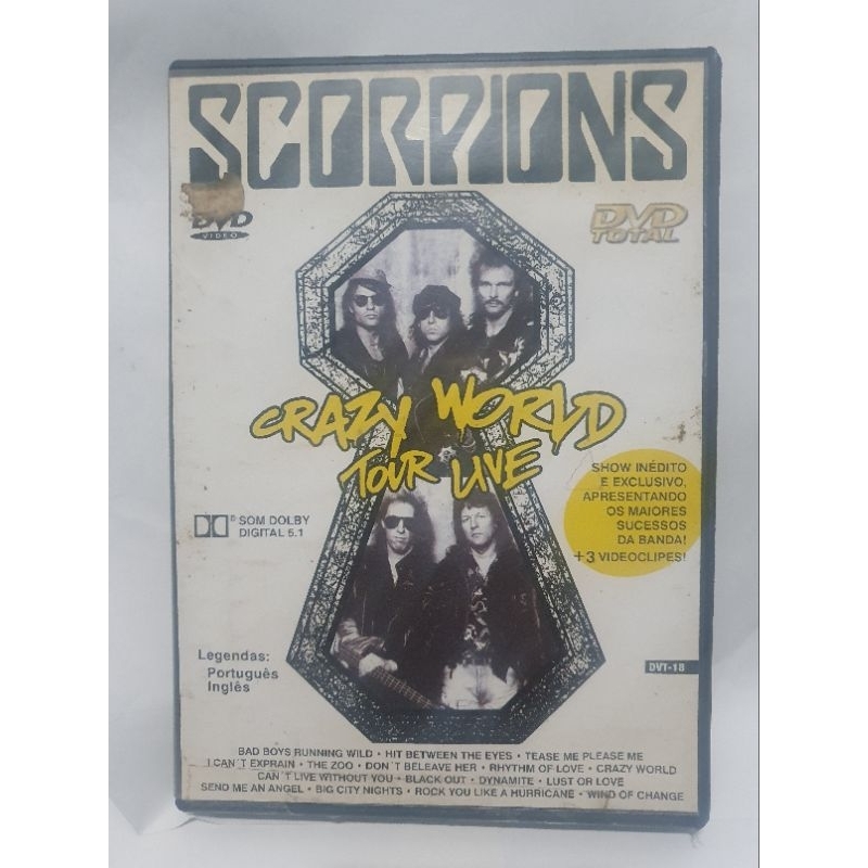 Dvd -Scorpions crazy world-tour live- original/reais | Shopee Brasil