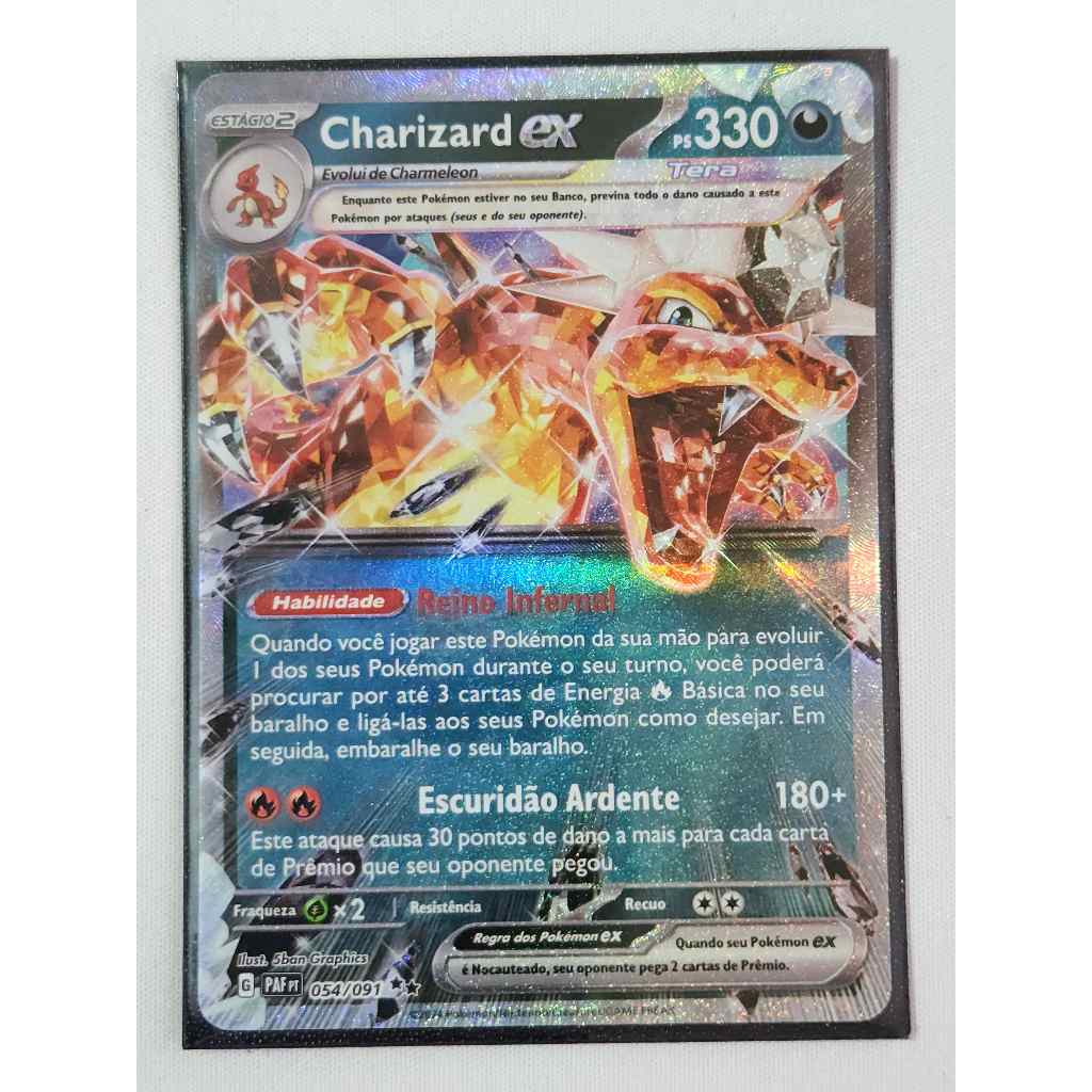 Carta Pokemon Charizard ex (054/091) PAF | Shopee Brasil