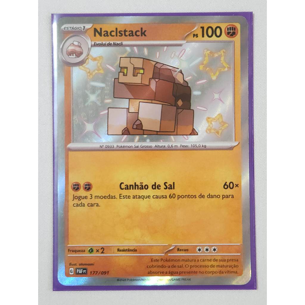 Carta Pokemon Naclstack (177/091) PAF | Shopee Brasil