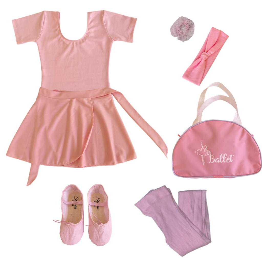 Kit Uniforme Roupa De Ballet 7 Itens Bale Infantil Rosa C/ Bolsa ...