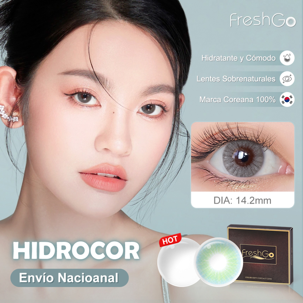 FreshGo HIDROCOR Lentes De Contato Coloridas Anual Natural 14.2 mm ...