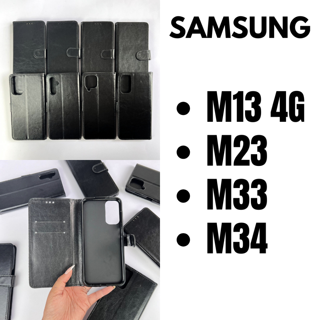 Capa Carteira Lisa Para Samsung M13 4G/ M23/ M33/ M34 /Porta Cartão Capinha Estojo (CF05 ...