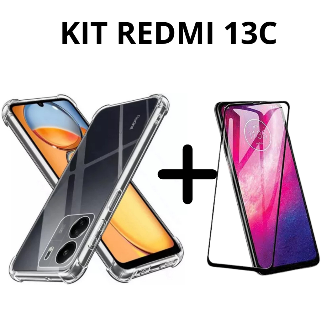 Kit Redmi 13c Capa anti-impacto + Película 3D | Shopee Brasil