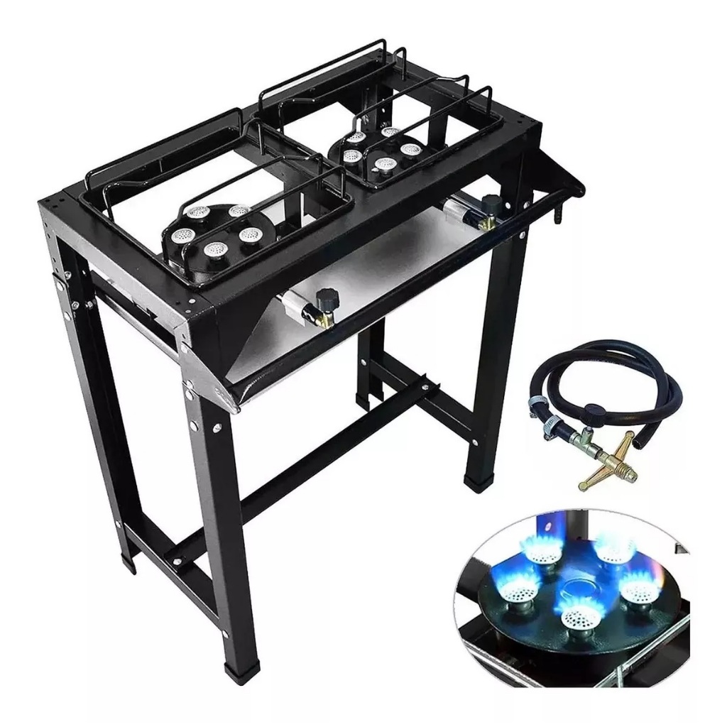 Fogão Semi Industrial Jr Roa 2 Bocas Alta Pressão | Shopee Brasil