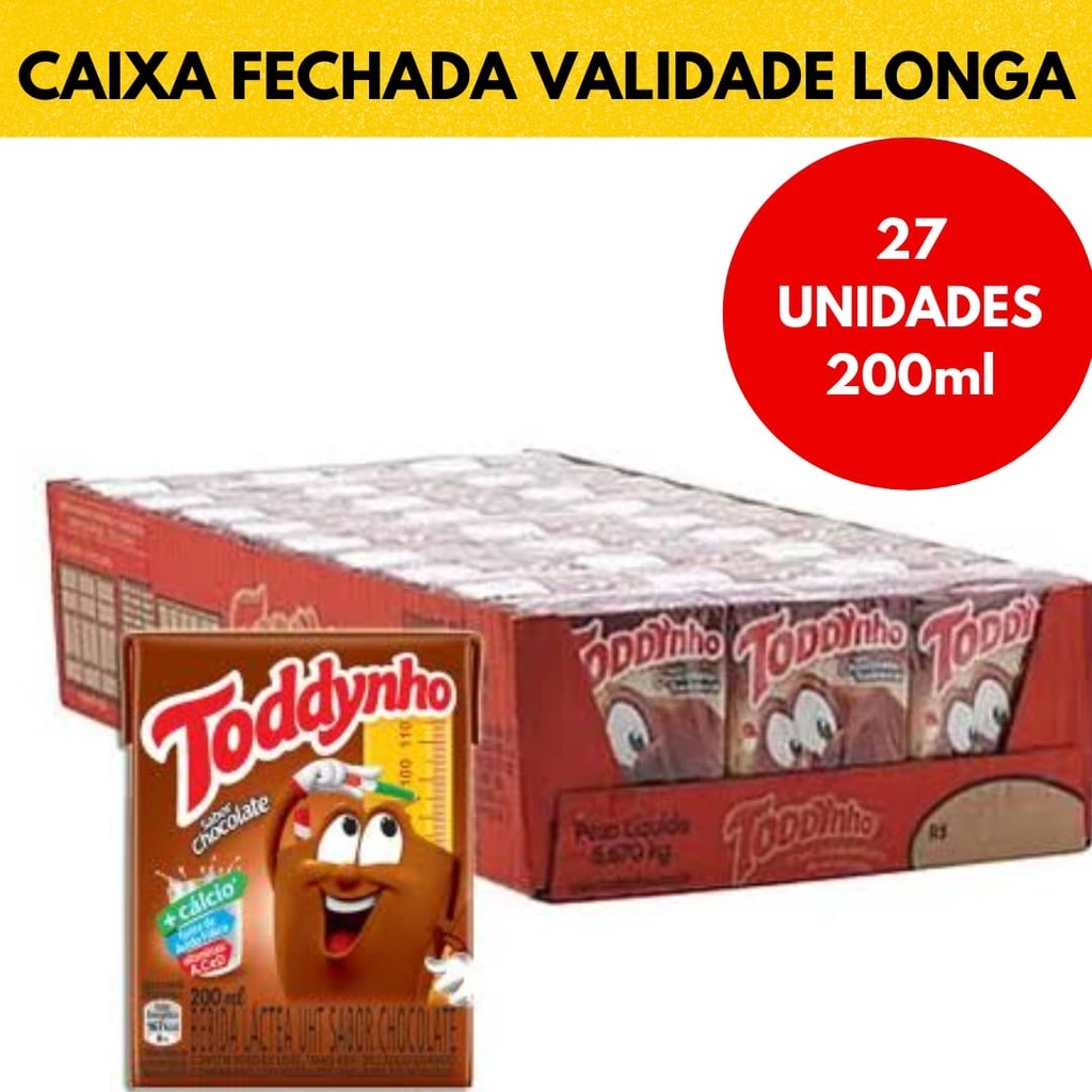 Bebida Láctea Chocolate Toddynho 200ml Fardo 27 Unidades - Promoção ...