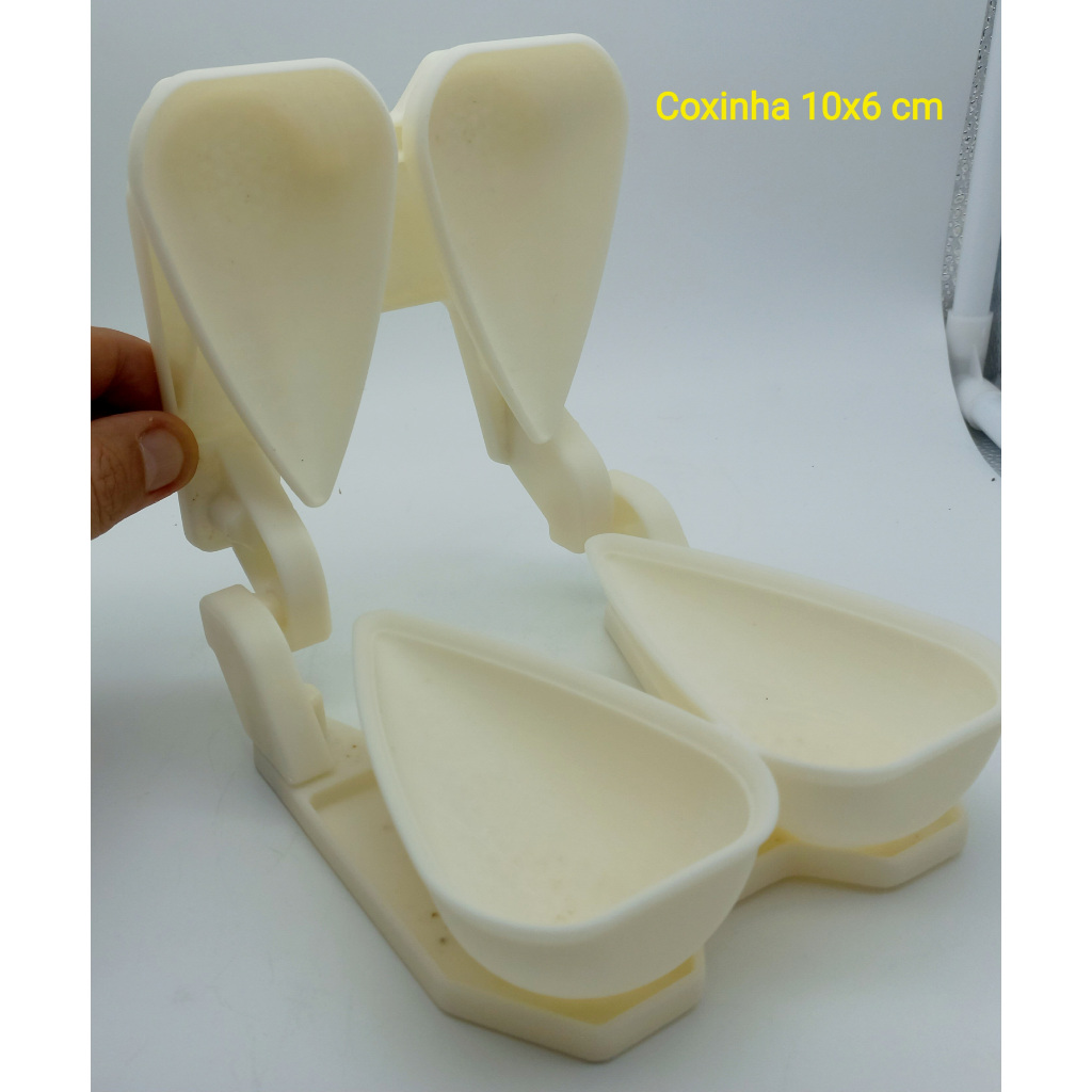 Molde Forma Salgados Coxinha grande Lanche 10 cmx 6 cm (x2 Cavidades ...