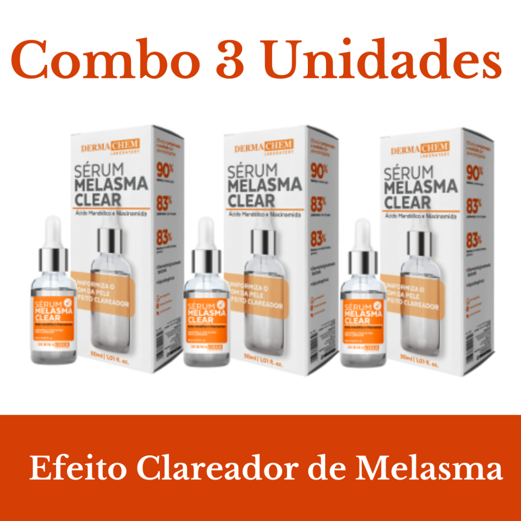 Combo 3 Sérum clareador para peles com melasma dermachem | Shopee Brasil