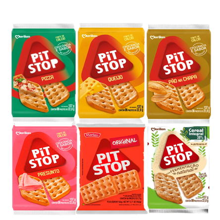 Biscoito Salgado Pit Stop 137g | Shopee Brasil