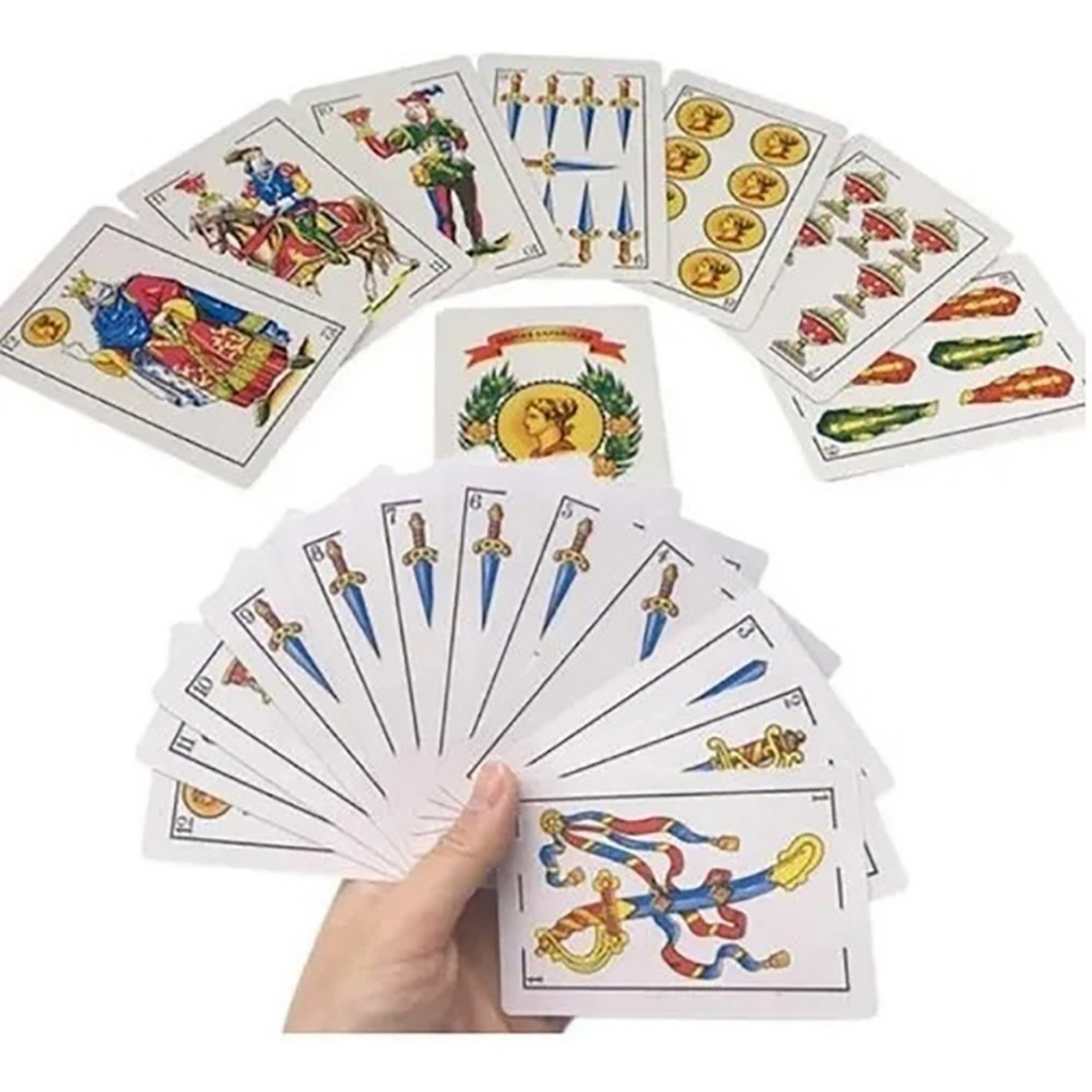 Kit Baralho Espanhol Truco Tradicional 50 Cartas Papel Canastra Naveta ...