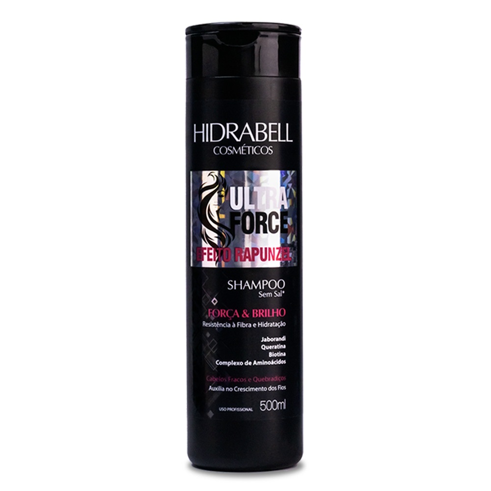 Shampoo Ultra Force Efeito Rapunzel 500ml Hidrabell | Shopee Brasil