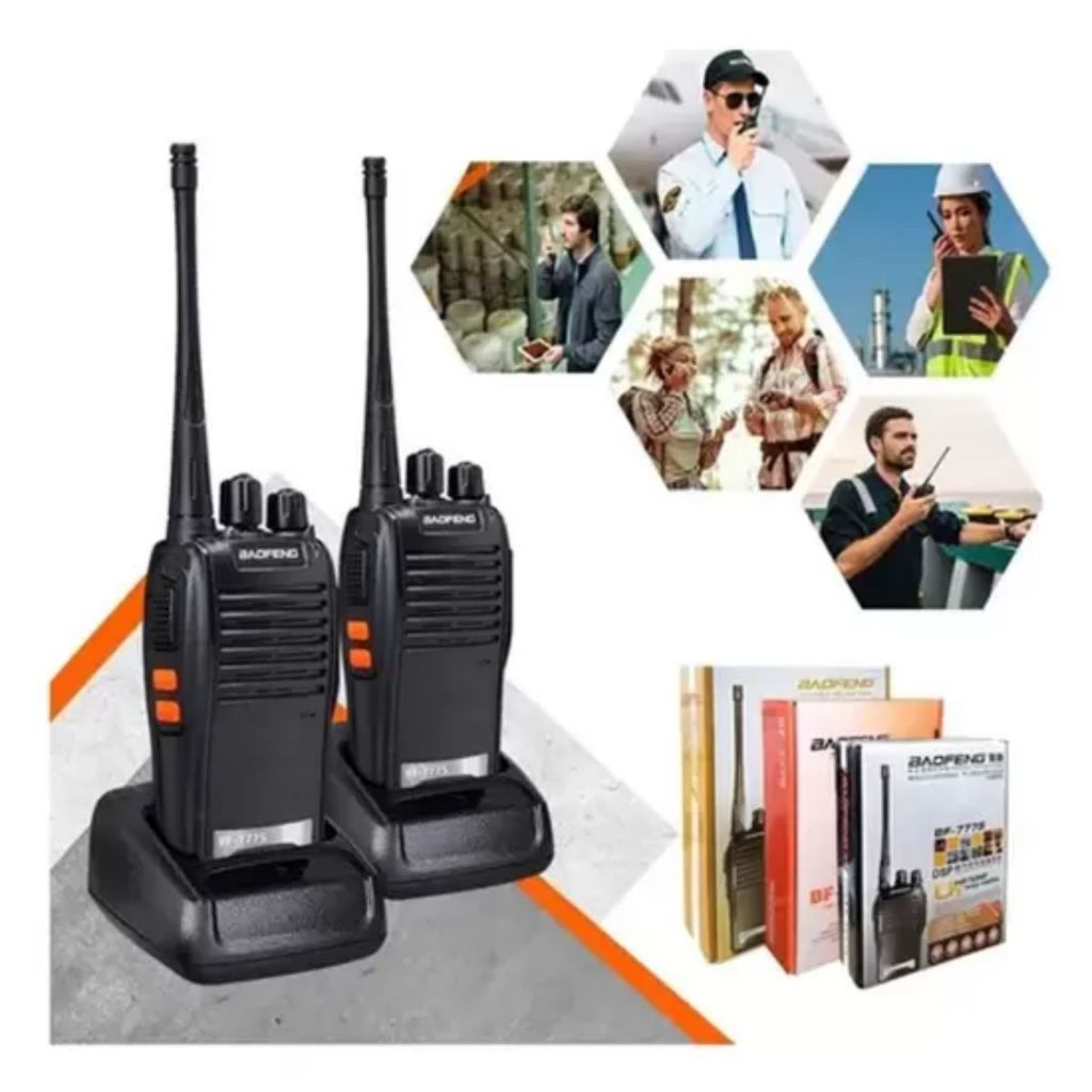 Radio Comunicador Transmissor Profissional Alto Alcance Recarregavel 16 ...
