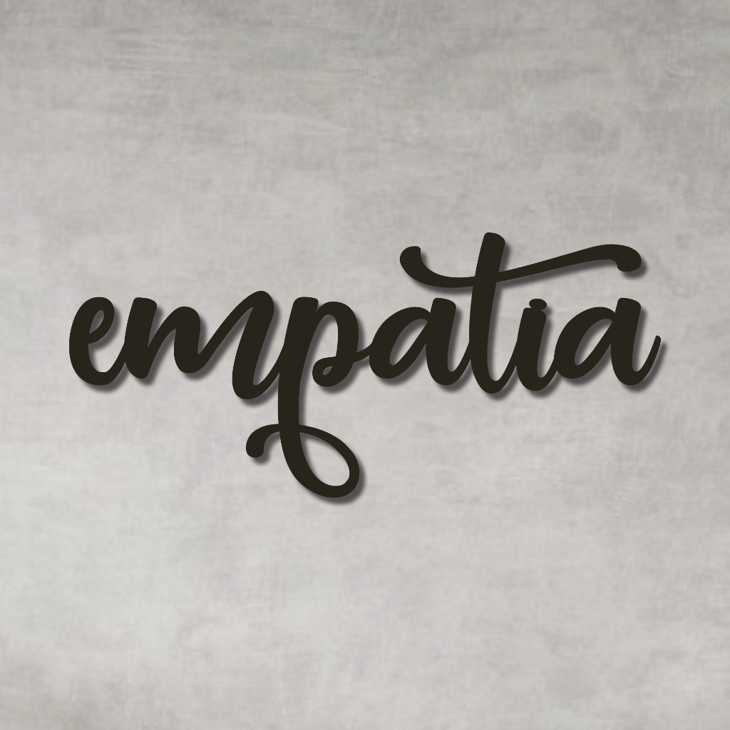 Palavra Decorativa de Parede Empatia MDF Preto | Shopee Brasil