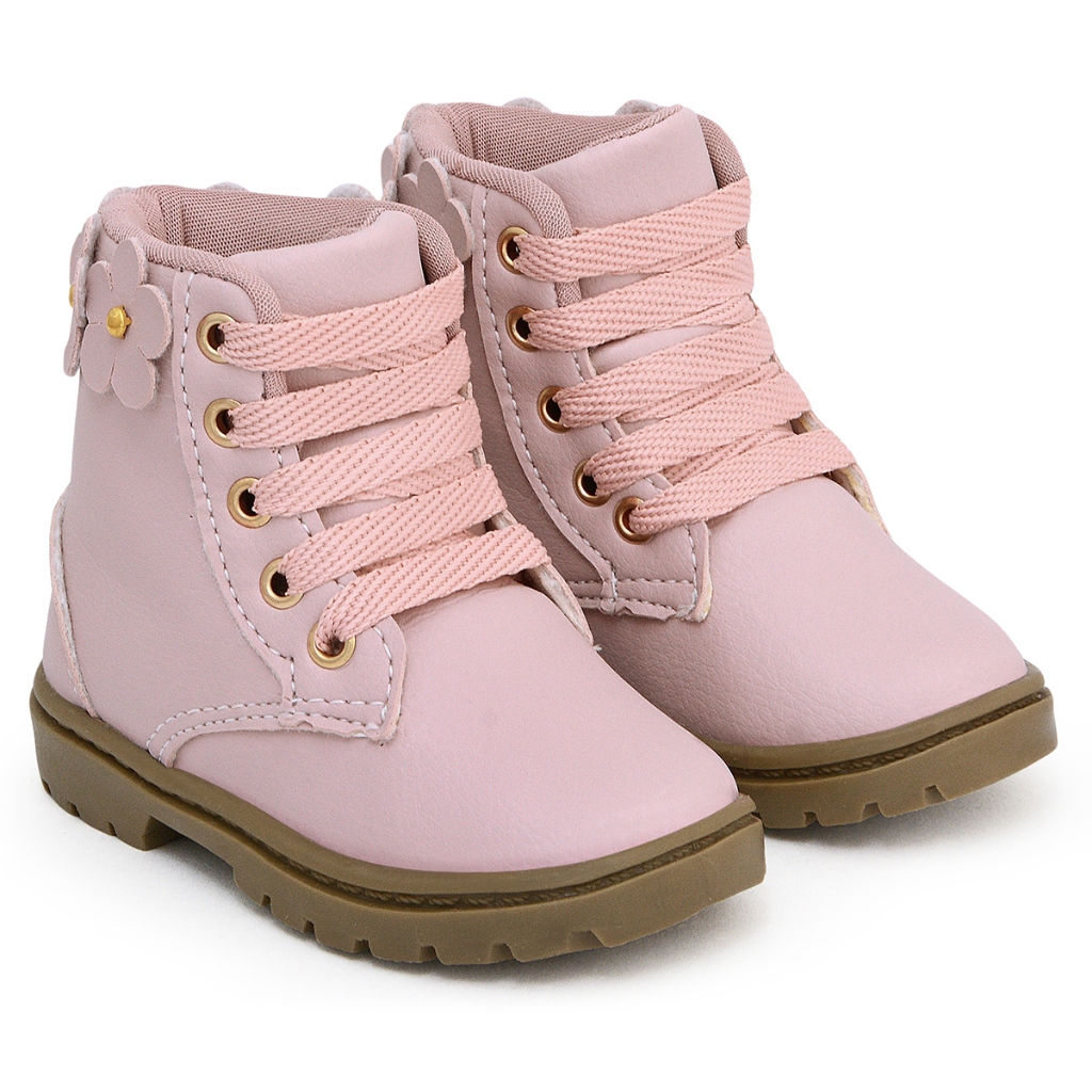 Botinha Infantil Flores Feminina Cano Alto Confortável | Shopee Brasil