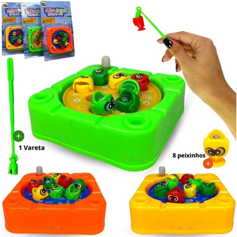 Jogo Pega Peixe Pesca Maluca Pescaria Infantil brinquedo c/ imã de ...