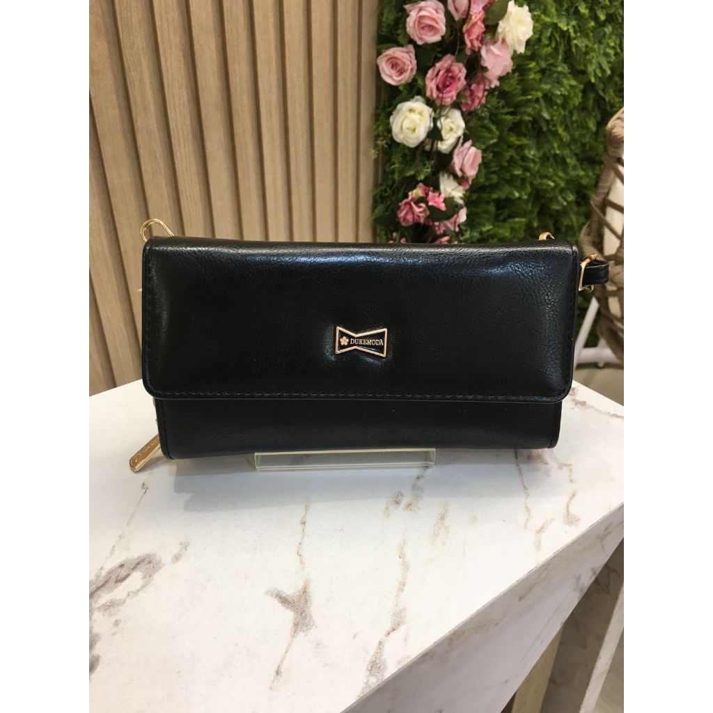 Bolsa Carteira Preta DukeModa | Shopee Brasil