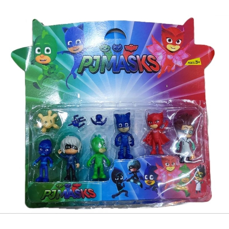 PJ Masks Play Set 6 PCs (8 cm) C/ Acessórios | Shopee Brasil