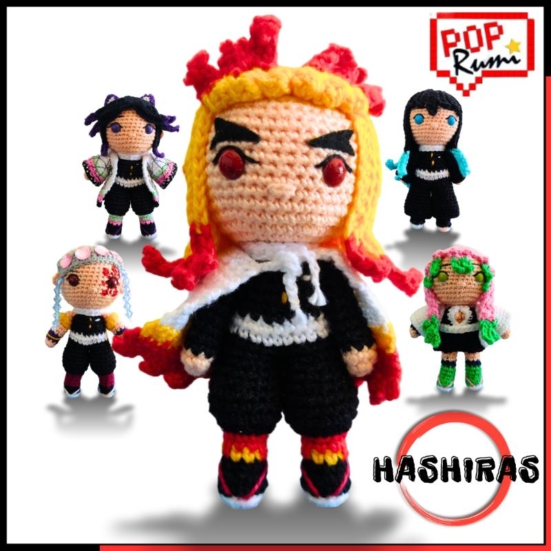 Amigurumi Demon Slayer Hashira Kimetsu no Yaiba Rengoku Tengen Tokito ...