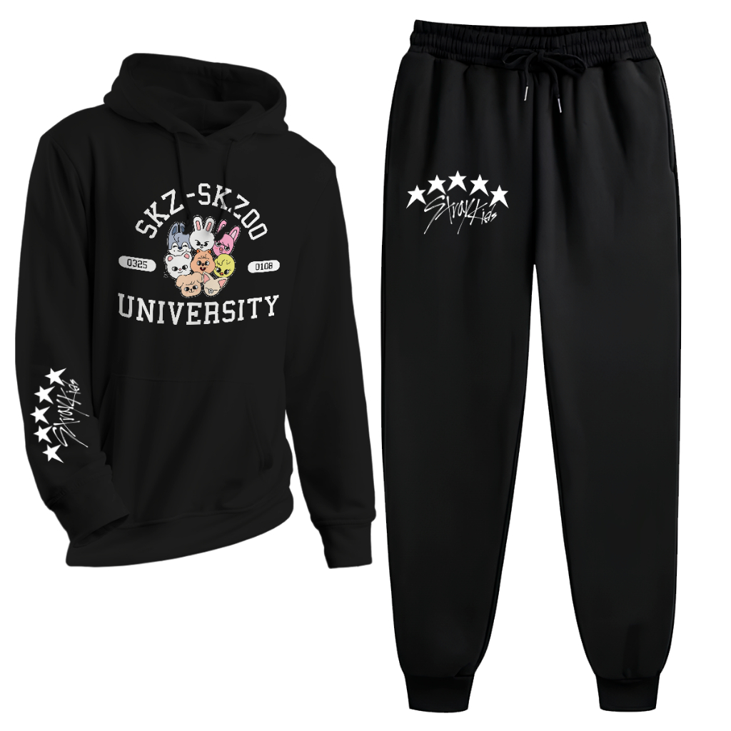 Kit Conjunto Moletom Stray Kids Grupo Kpop Chibli Skz Streetwear ...