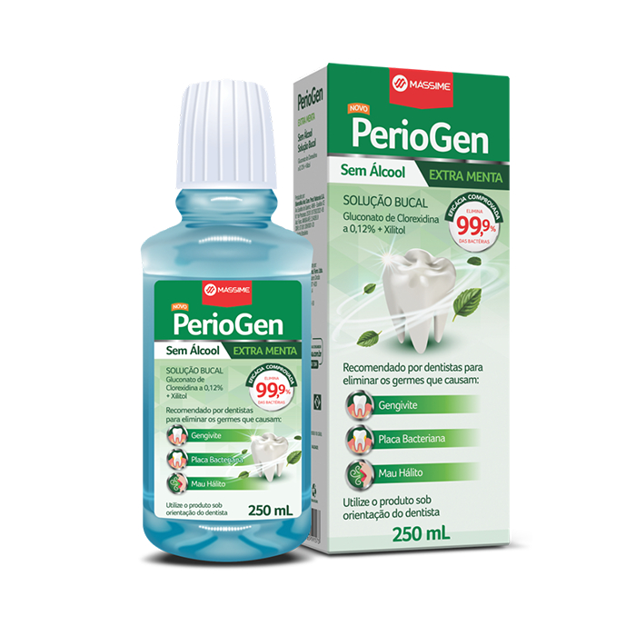 Enxaguante Antisseptico Bucal Periogen - Sem Álcool 250ml - Extra Menta ...