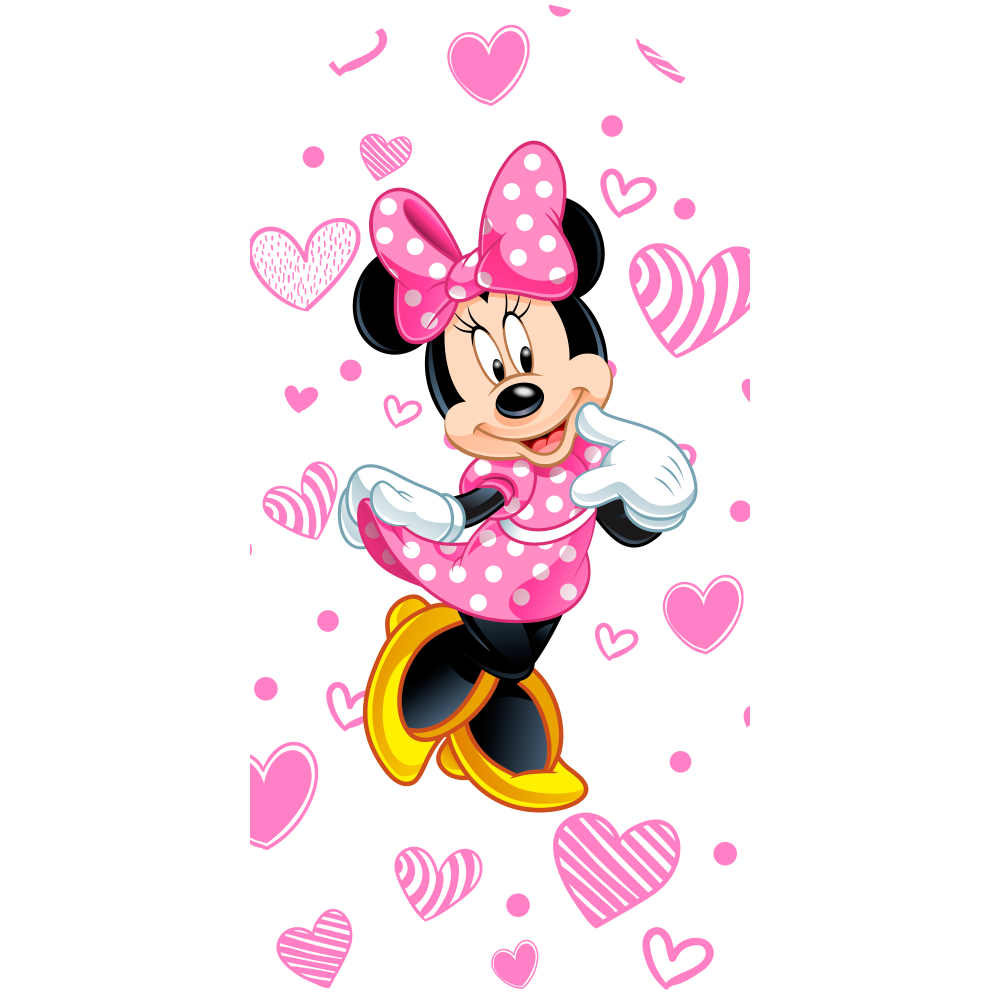 PAINEL DE FESTA MINNIE ROSA VERTICAL ROMANO NA MEDIDA DE 2,00M DE ...