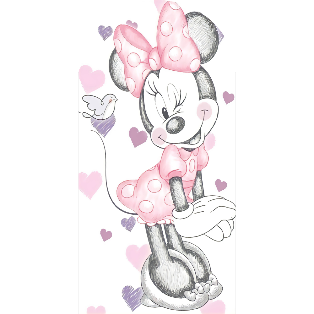 PAINEL DE FESTA MINNIE ROSA VERTICAL ROMANO NA MEDIDA DE 2,00M DE ...