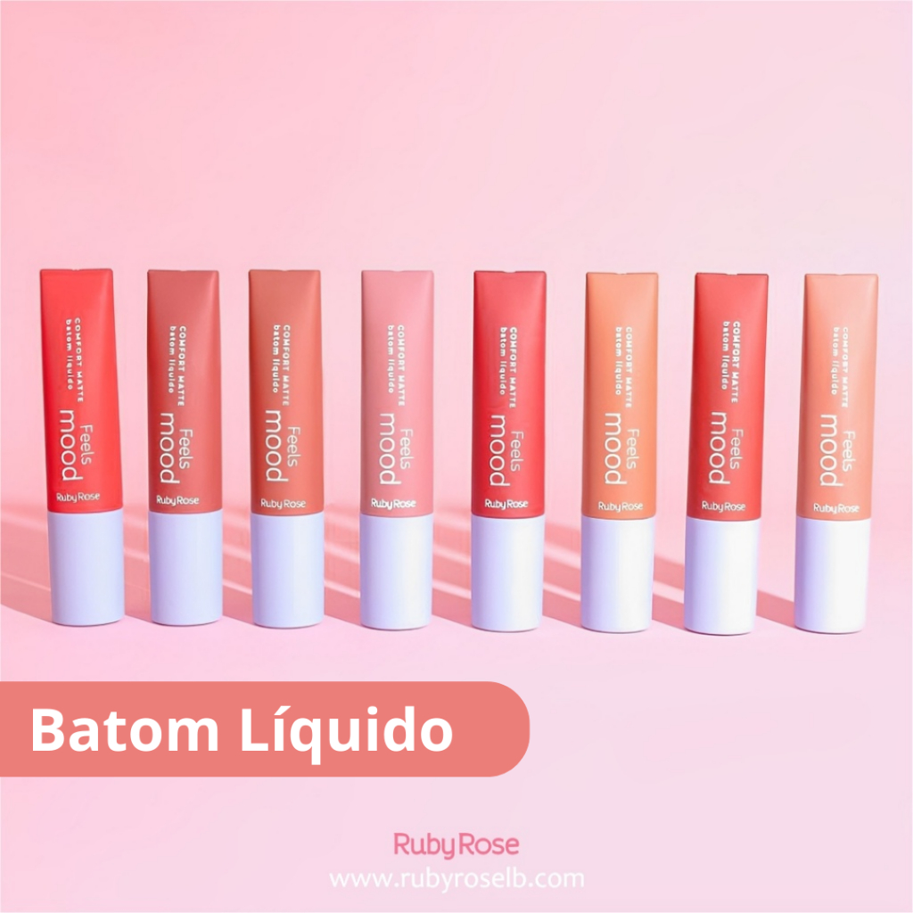 Batom Líquido Feels Mood Comfort Matte By Ruby Rose - Escolha seu tipo | Shopee Brasil