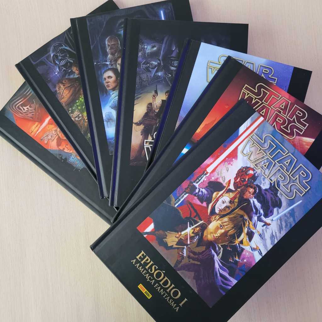 Coleção Star Wars - episódios I ao VII - HQ capa dura - edição rara de ...