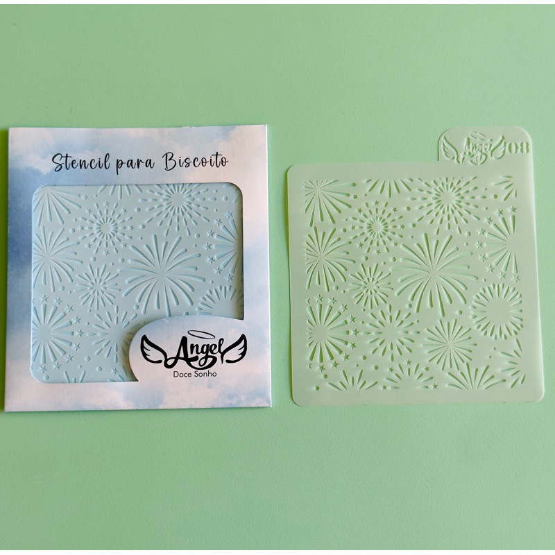 Stencil para Biscoito 08 Fogos de artifício,estencil confeitaria | Shopee Brasil