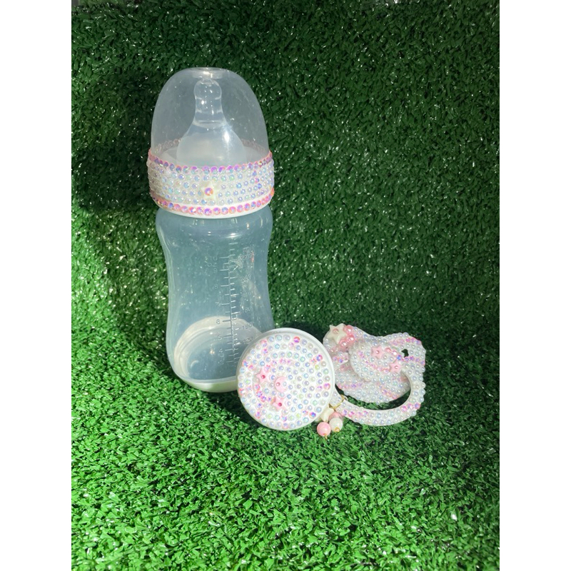 Kit Agere Mamadeira e Chupeta Decorada Estrelas (Disponível em outras ...