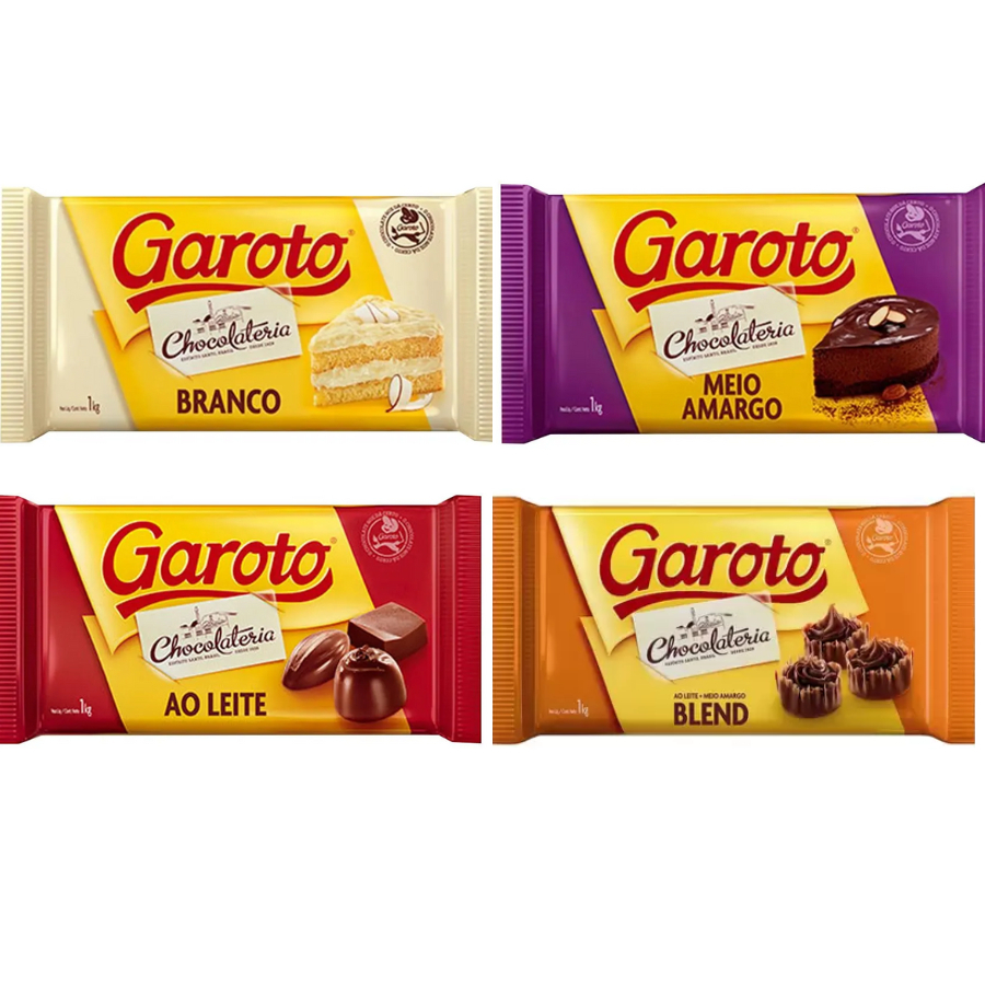 Barra de chocolate Garoto 1kg | Shopee Brasil