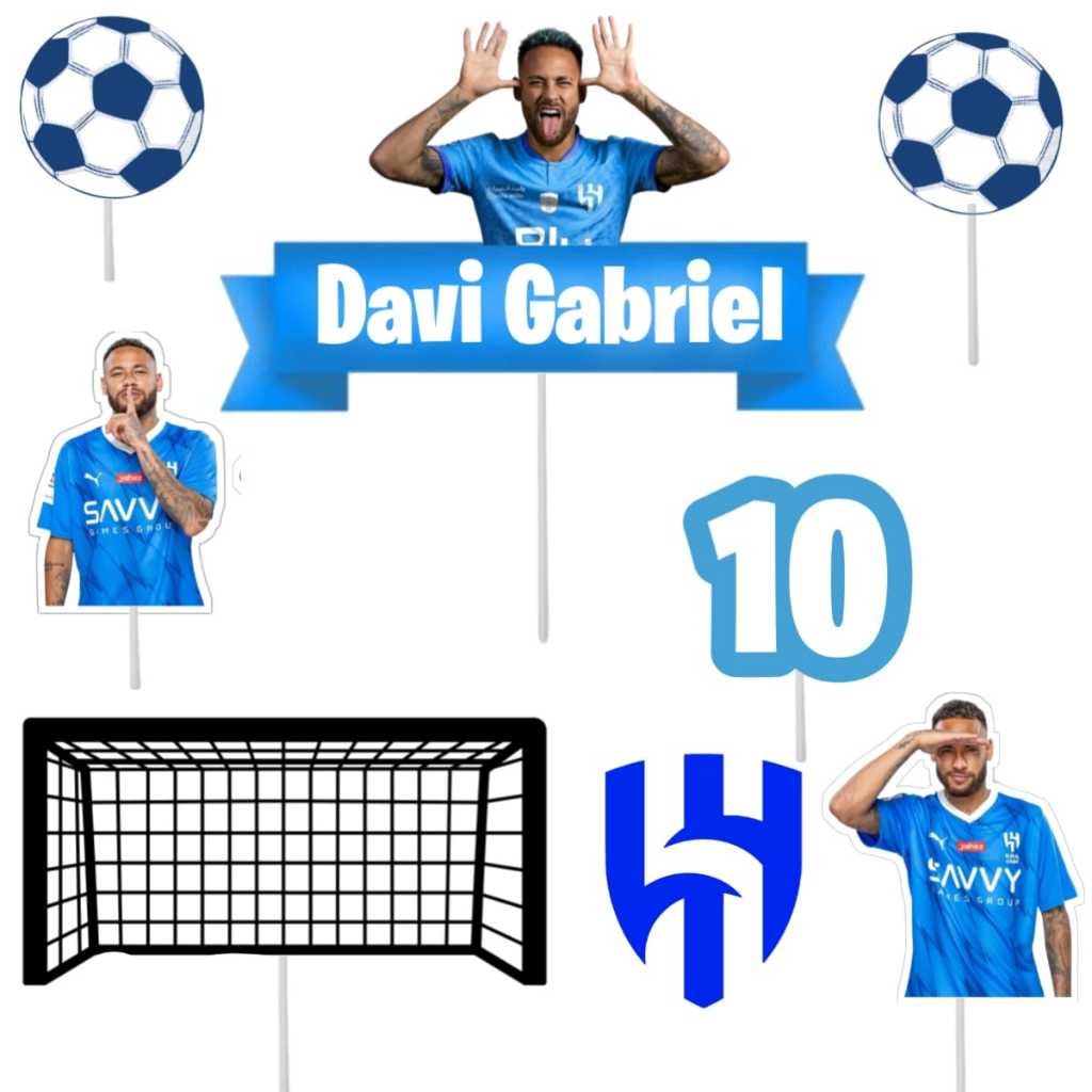 Topo Topper Decoração De Bolo Enfeite Neymar | Shopee Brasil