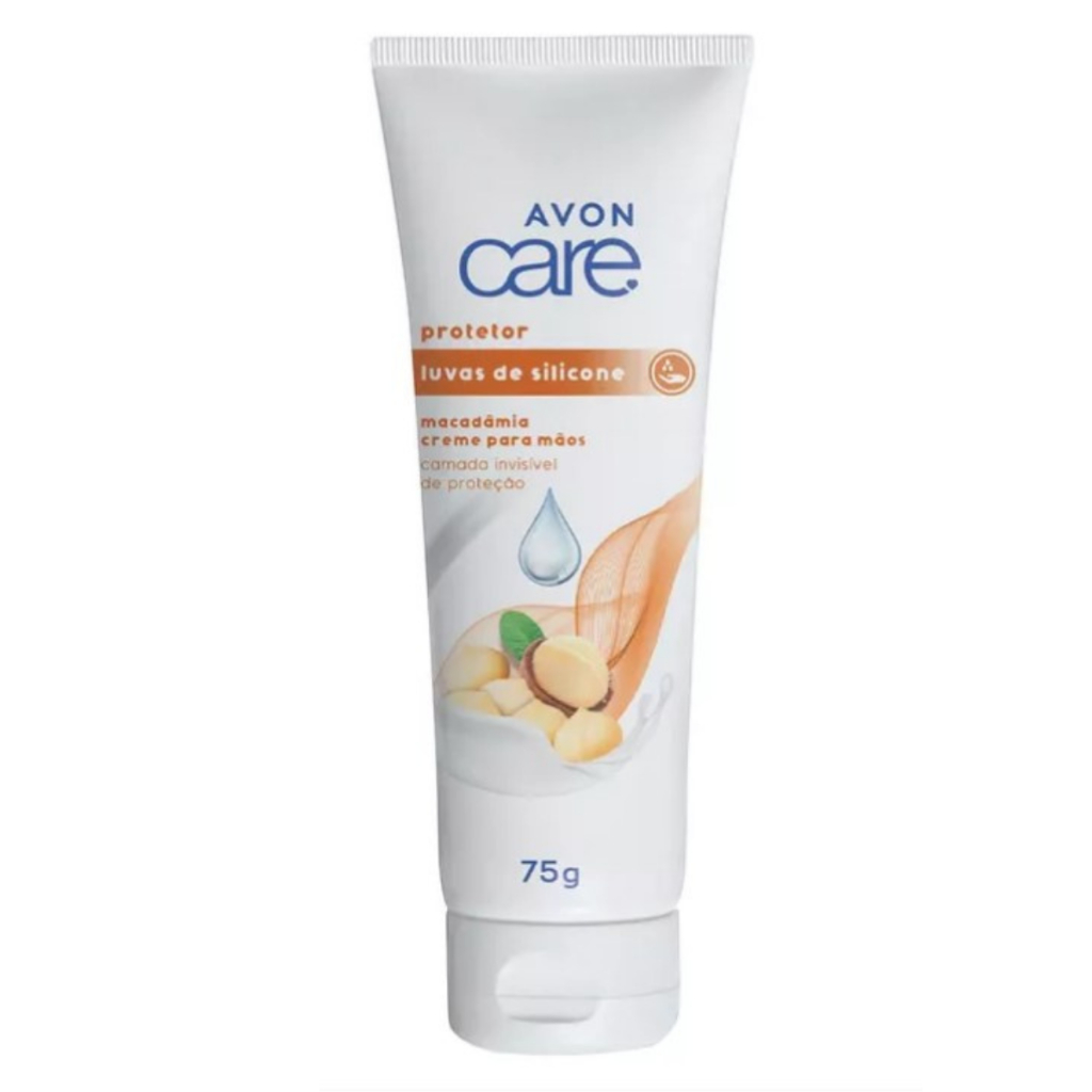 Luvas De Silicone Creme Protetor Para Mãos Macadâmia Avon Care 75g