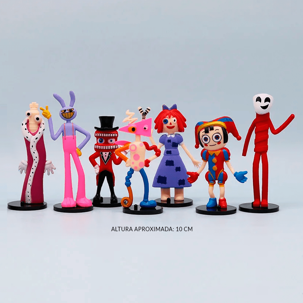 Kit 7 ou 8 Miniaturas do Circo Digital - Pomni, Jax, Caine, Raghata ...