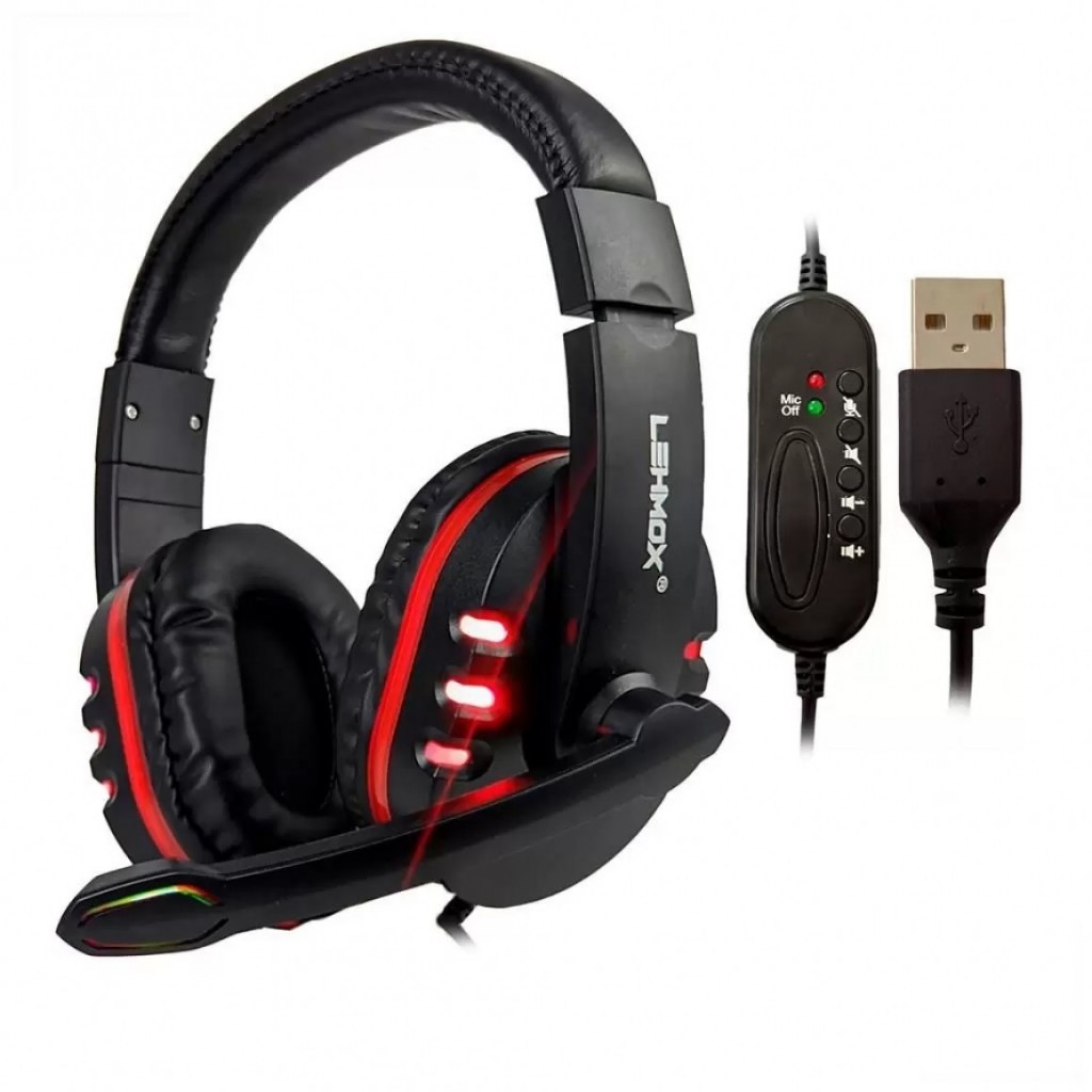 Fone de Ouvido RGB Gamer LEF-1040 Entrada USB | Shopee Brasil