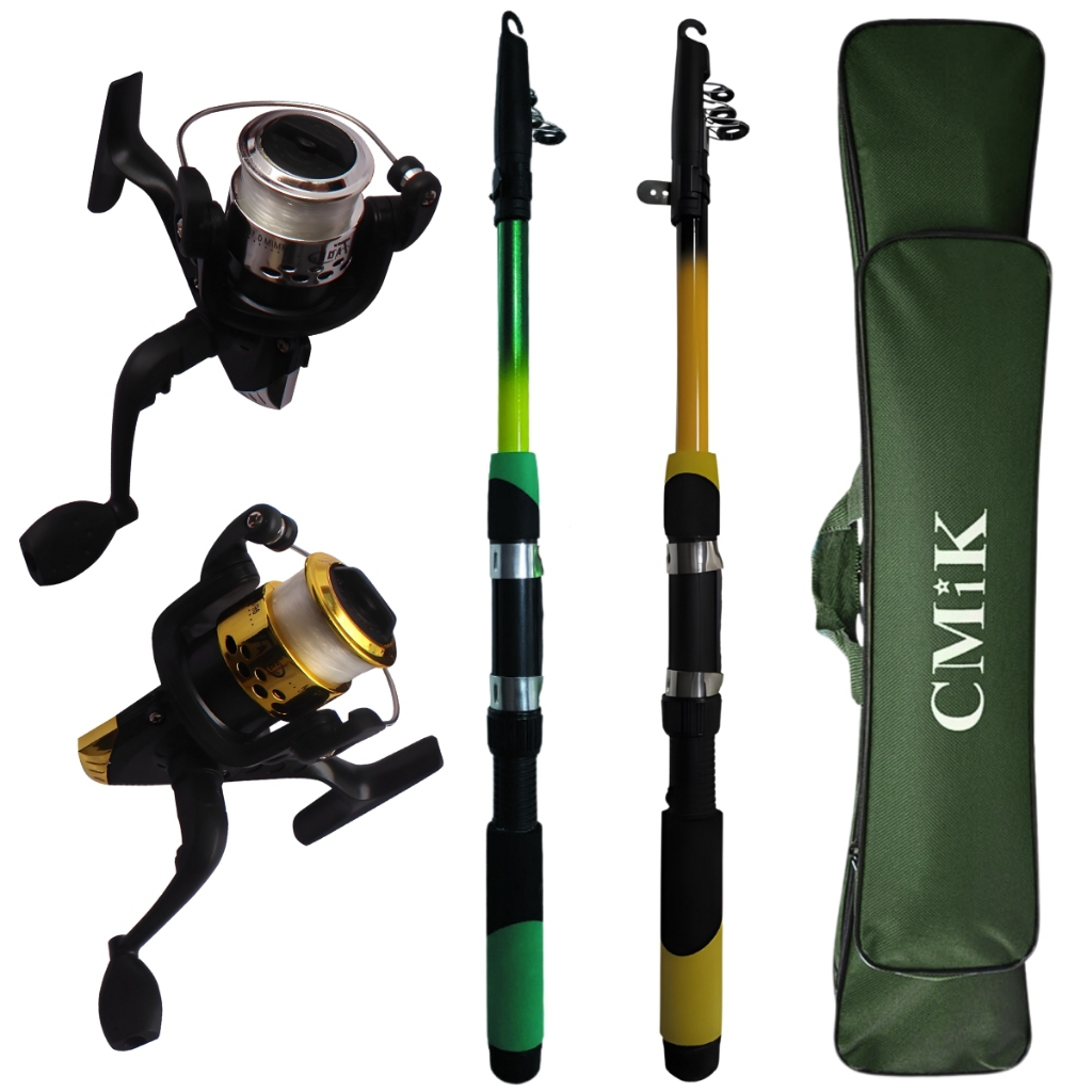 Kit Para Pesca Em Promoção Com Duas Varas Telescópica De 1,70m Mais 2 ...