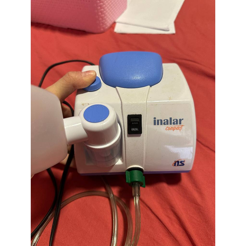 Nebulizador Compressor Ns Inalar Compact Branco E Azul 127v/220v ...
