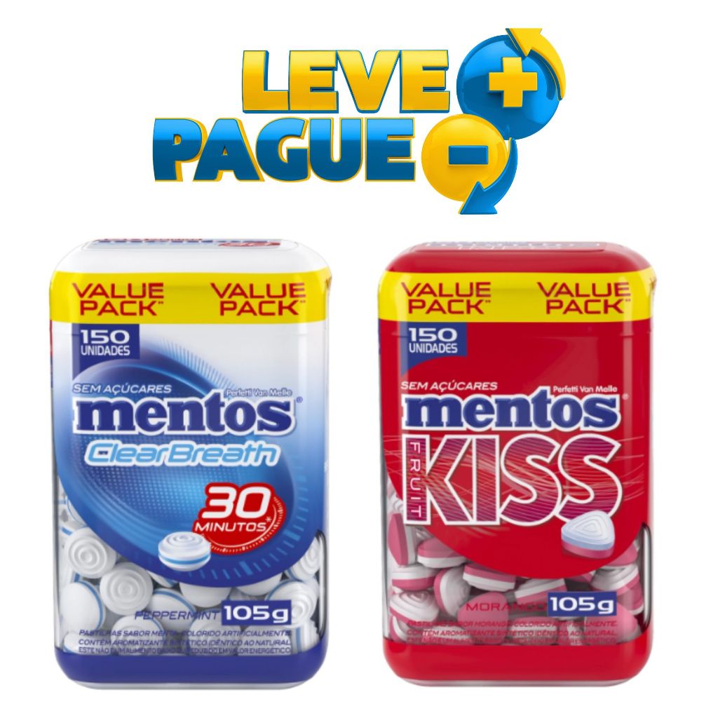 Mentos Clear Breath Potão Peppermint Mentos Potão Clearbreath 105g ...