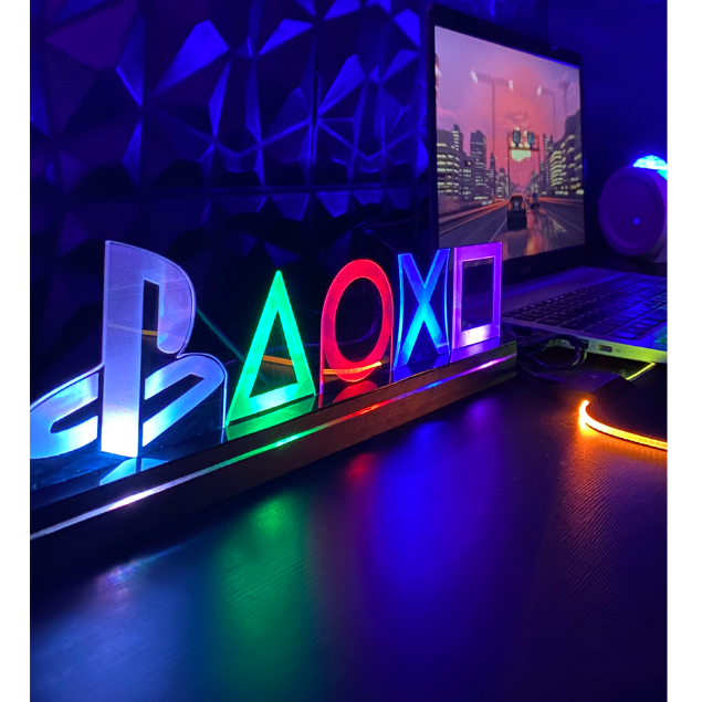 Luminária de Mesa de LED Playstation Símbolos Gamer PS4 PS5 | Shopee Brasil