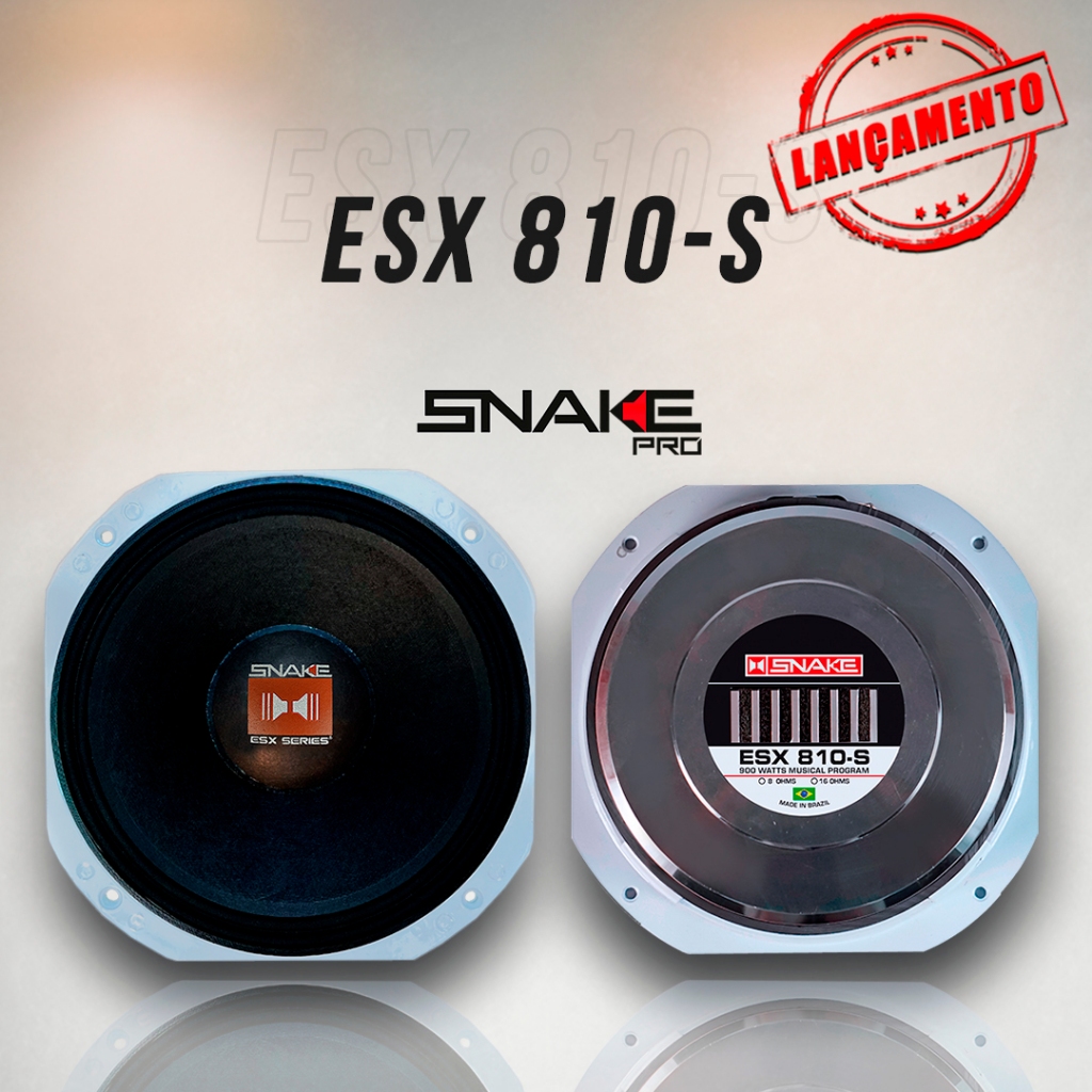 ALTO FALANTE Woofer SNAKE ESX810S Mid Bass 450rms 10 Polegadas 8ohm | Shopee Brasil